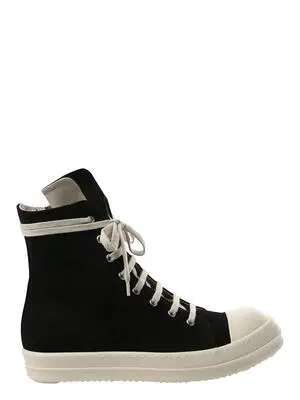 Rick Owens Scarpe Denim Sneakers - Black
