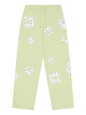 DENIM TEARS Rhinestone Cotton Wreath Sweatpants - Green