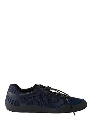Prada Speedrock Leather And Mesh Trainers - Blue