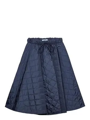 Prada Re-nylon Quilted Woven Midi Skirt - Blue