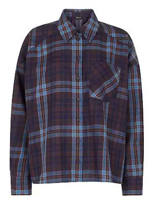 Whistles Checked Brushed Cotton Shirt - Multi-coloured
