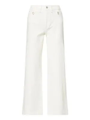 Paige Anessa Wide-leg Denim Jeans - Tonal Ecru