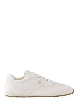 Prada Branded Leather Trainers - Neutral