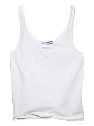 Prada Cotton Jersey Tank Top - White