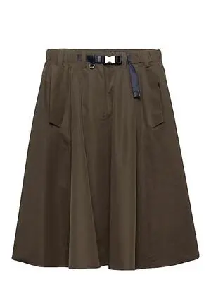 Prada Technical Woven Midi Skirt - Green