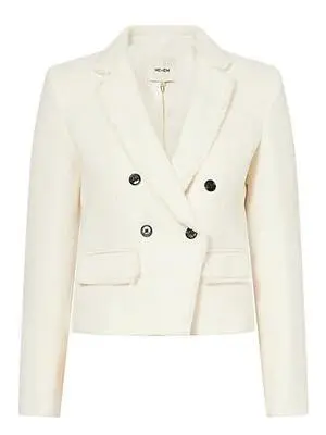 ME+EM Fitted Woven Blazer - Ivory