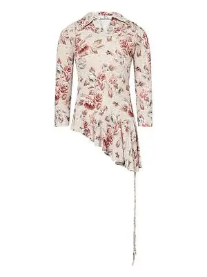 Acne Studios Floral Woven Shirt - Beige