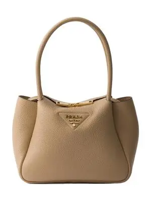 Prada Small Leather Handbag Sand Beige