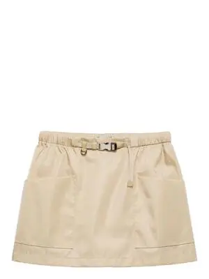 Prada Re-nylon Miniskirt - Desert Beige