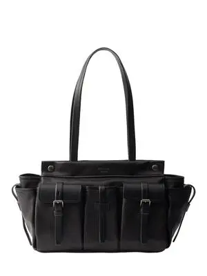 Prada Leather Tote Bag Black