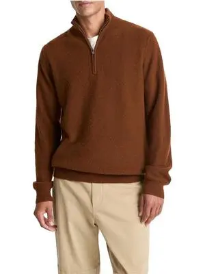 Vince Cashmere Quarter-zip Sweater - Natural