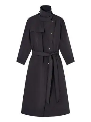 Giorgio Armani Technical Fabric Trench Coat - Brown