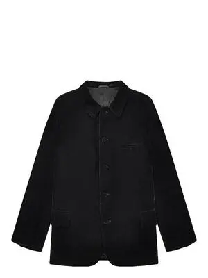 Giorgio Armani Velvet Shirt Jacket - Black