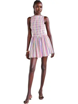 Saylor Katinka Rainbow Mini Dress - Stripe