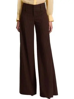 Alice + Olivia Olivia Wide Leg Pant - Chocolate