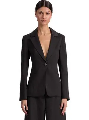 Alice + Olivia Macey Cinched-waist Blazer - Gray