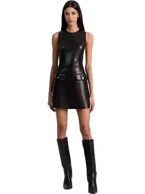 Alice + Olivia Marcella Vegan Mini Dress - Black