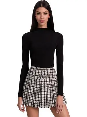 Alice + Olivia Roberta Ribbed Turtleneck - Black