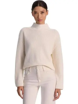 Alice + Olivia Nance Cashmere Turtleneck Neutral / White