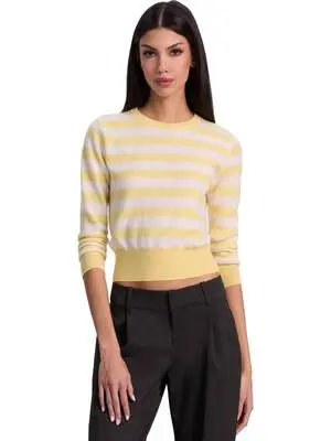 Alice + Olivia Carolann Cashmere Pullover - Stripe