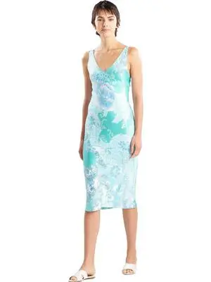 Natori Flourish Printed Satin Slip Dress - Floral