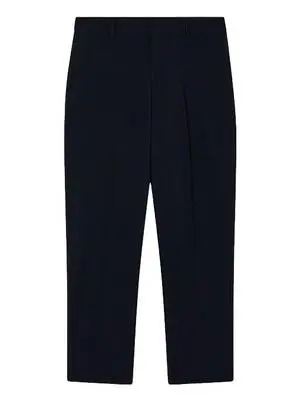 Emporio Armani Nylon Viscose Blend Trousers - Navy