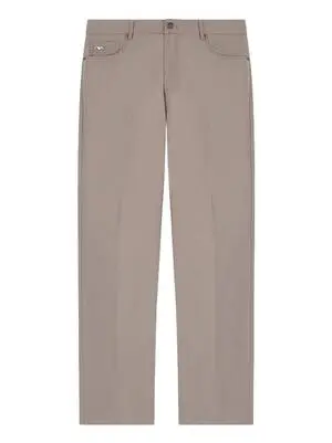 Emporio Armani Straight Fit Five-pocket Trousers - Natural