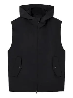 Emporio Armani Hooded Sleeveless Jacket - Black