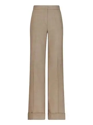 Oscar De La Renta Wool-blend Wide-leg Pants - One-color