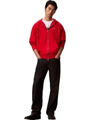 Calvin Klein Lunar New Year Terry Zip Hoodie - Chinese Red
