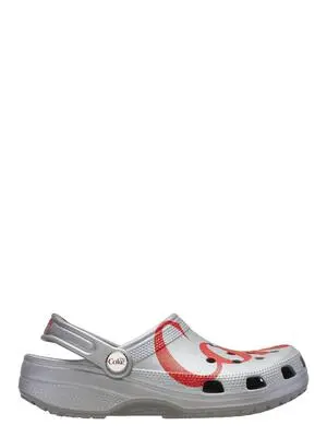 CROCS Classic Clog - Silver/red