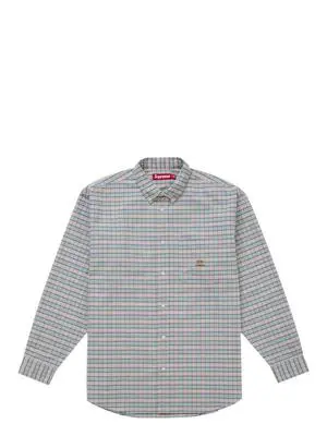 Supreme Loose Fit Flannel Oxford Shirt - Blue Plaid