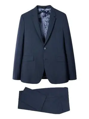 Paul Smith The Kensington Slim-fit Dark Overdyed Marl Wool Suit - Blue