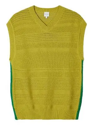 Paul Smith Textured Cotton Knitted Vest - Green