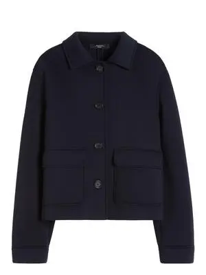 Max Mara Technical Jersey Shirt Jacket - Navy