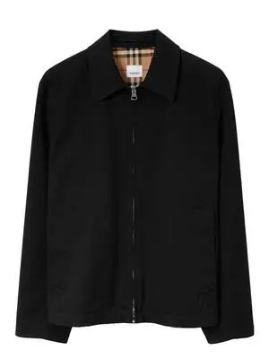 Burberry Gabardine Harrington Jacket - Black