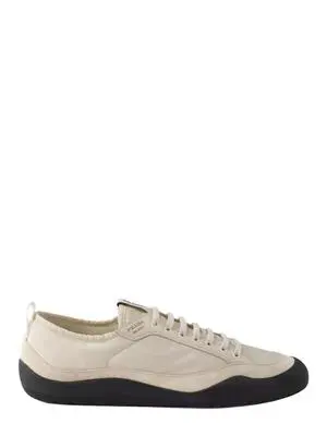 Prada Speedrock Elastic-laces Suede Sneakers - Neutrals