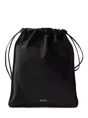 Prada Drawstring Logo Pouch - Black