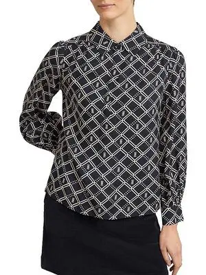 HOBBS LONDON Paulina Blouse - Navy Cream