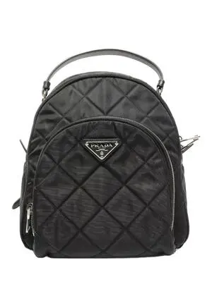 Prada Quilted Backpack - Black