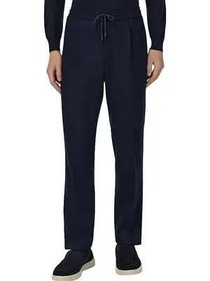 Boggi Milano Tapered City Trousers - Navy