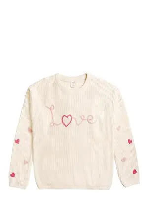 SWEET WINK Valentine's Day Ditsy Love Knit Sweater