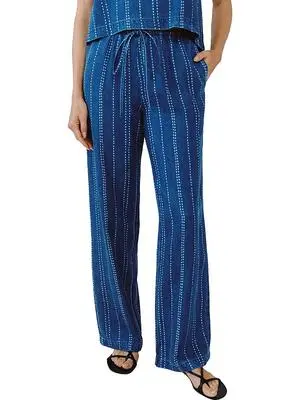 Bella Dahl Drawstring Pants - Indigo Stripe