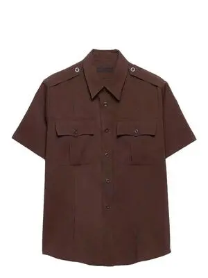 Prada Patch-pocket Short-sleeve Shirt - Brown
