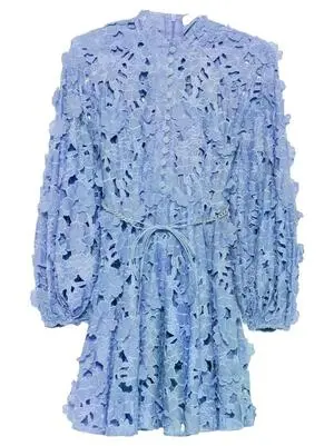 Zimmermann Floral Appliqué Dress - Blue