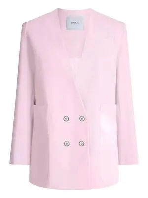 Patou Double-breasted Blazer - Pink