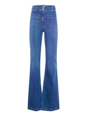 Elisabetta Franchi Front-pocket Denim - Blue