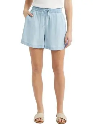 BEACHLUNCHLOUNGE Tie Waist Chambray Shorts