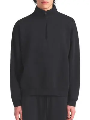 SKIMS Relaxed Half-zip Pullover - Washed Onyx