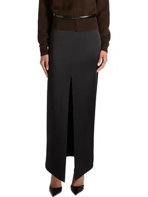 TOM FORD Tailored Satin Maxi Skirt - Black